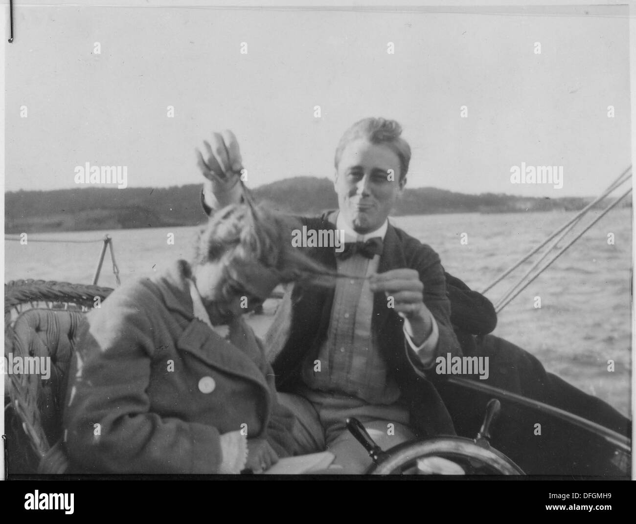 Franklin D. Roosevelt is pictured with his cousin Jean Delano at ...