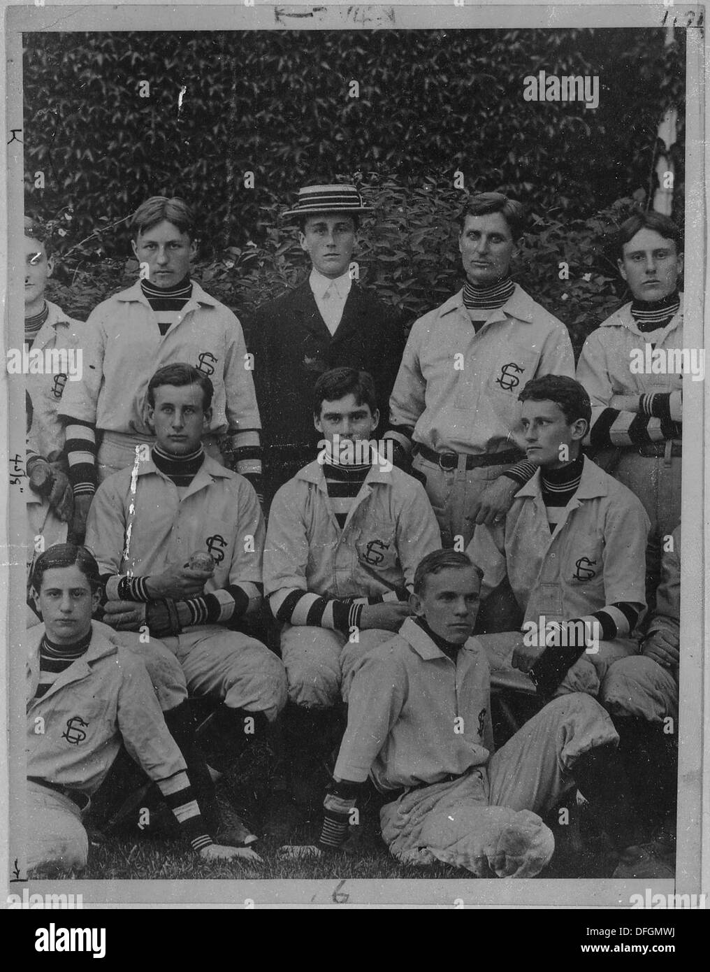 Franklin D. Roosevelt is pictured with his school baseball team in ...