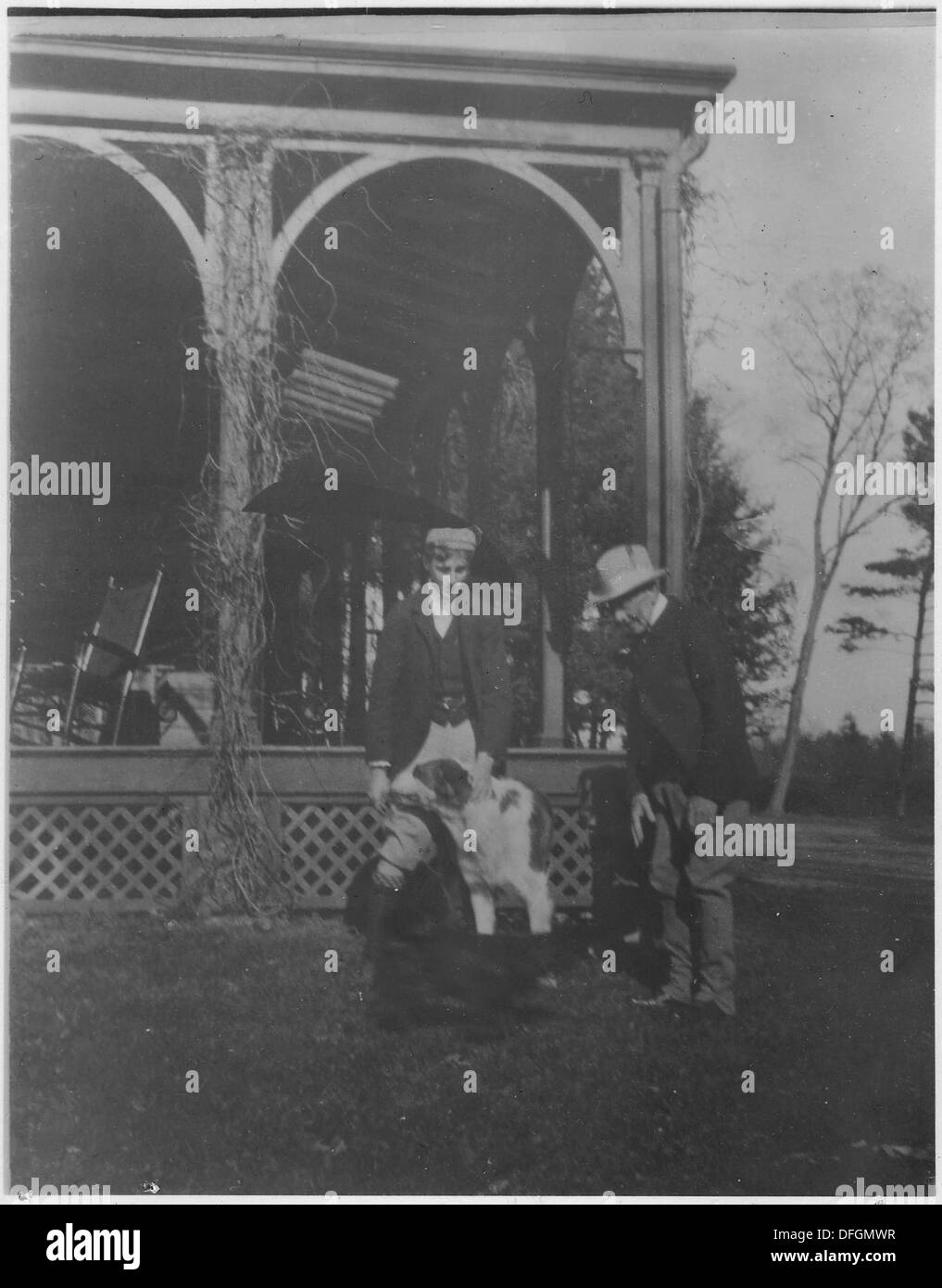 A photograph of Franklin D. Roosevelt with his father, taken in Hyde ...