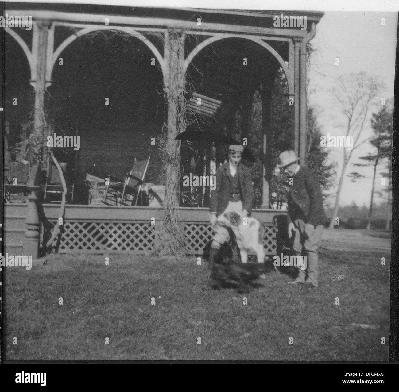 Franklin d roosevelt and his father in hyde park hi-res stock ...