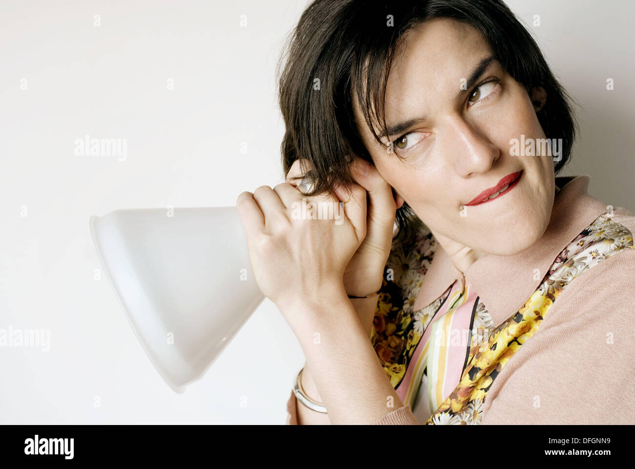 Hearing woman funnel hi-res stock photography and images - Alamy