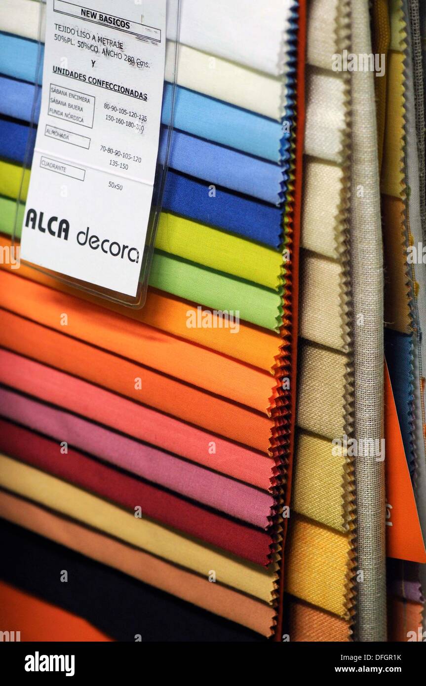 Different coloured fabrics hi-res stock photography and images - Alamy