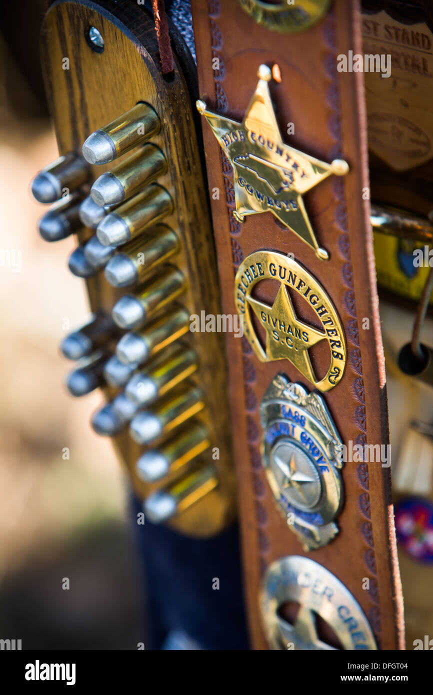 Detail from single action gun competition Stock Photo - Alamy