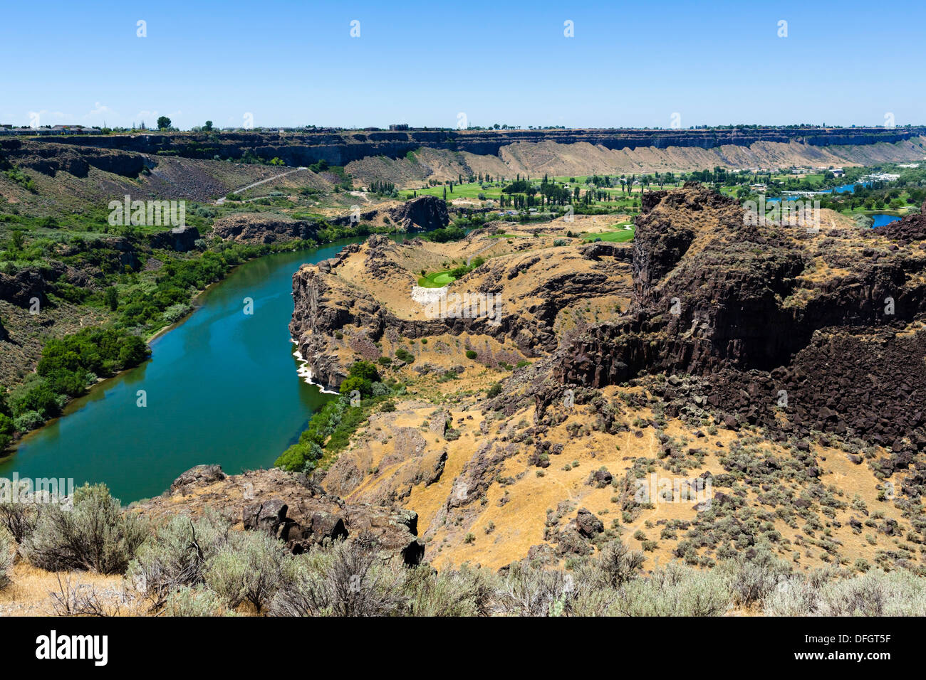 Snake River Canyon from the Perrine Bridge overlook, Twin Falls, Idaho ...
