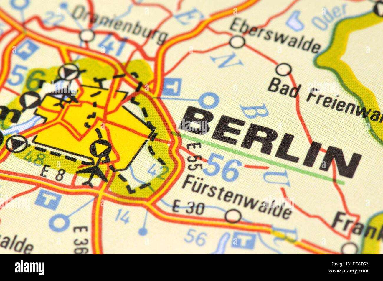 Germany map highway hi-res stock photography and images - Alamy