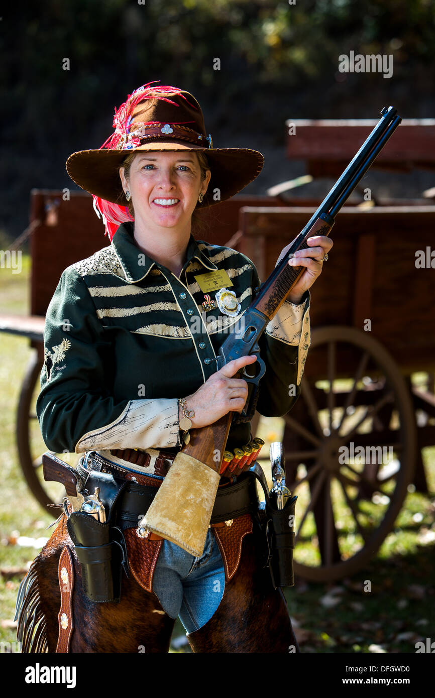 Single action gun competition Stock Photo - Alamy