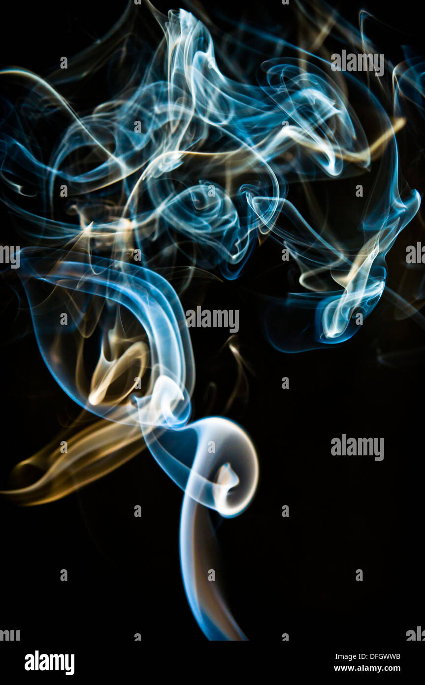 Blue swirl smoke hi-res stock photography and images - Alamy
