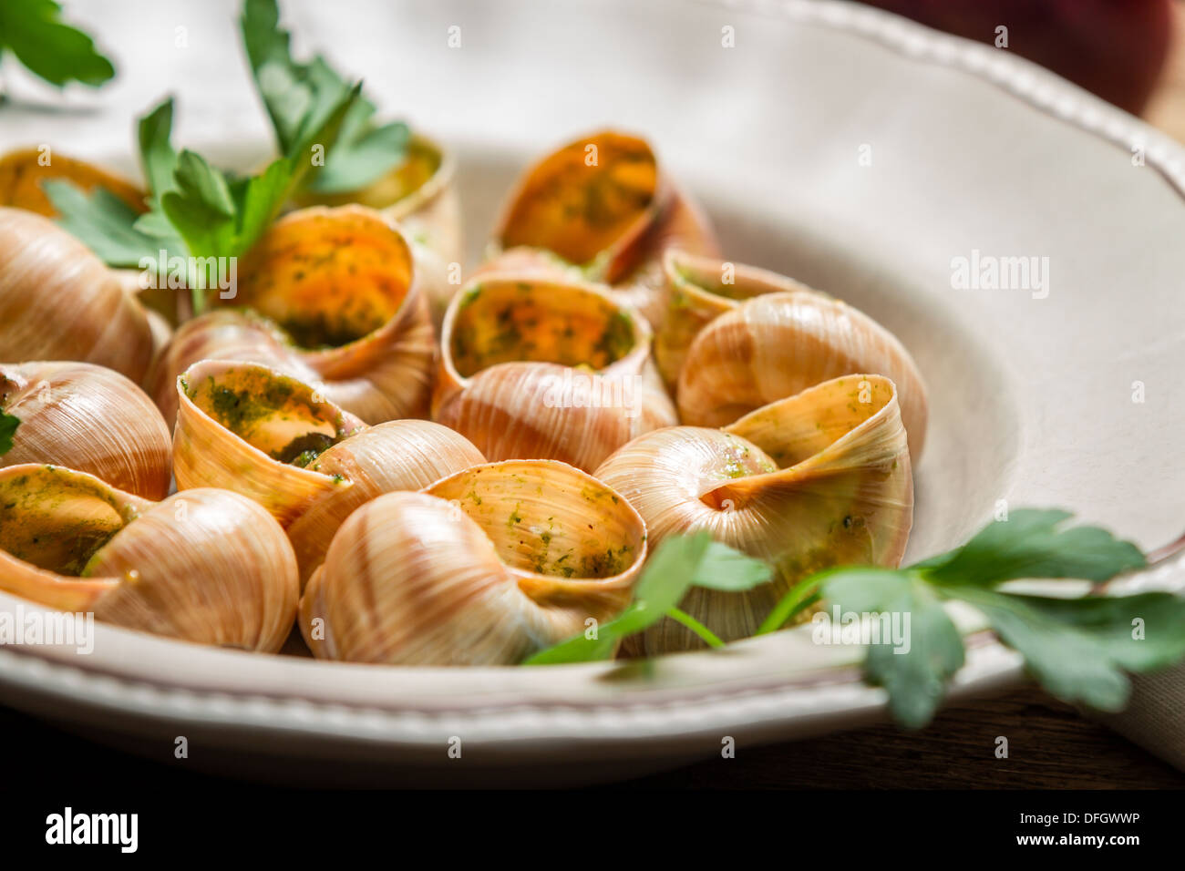 Baked snails hi-res stock photography and images - Alamy