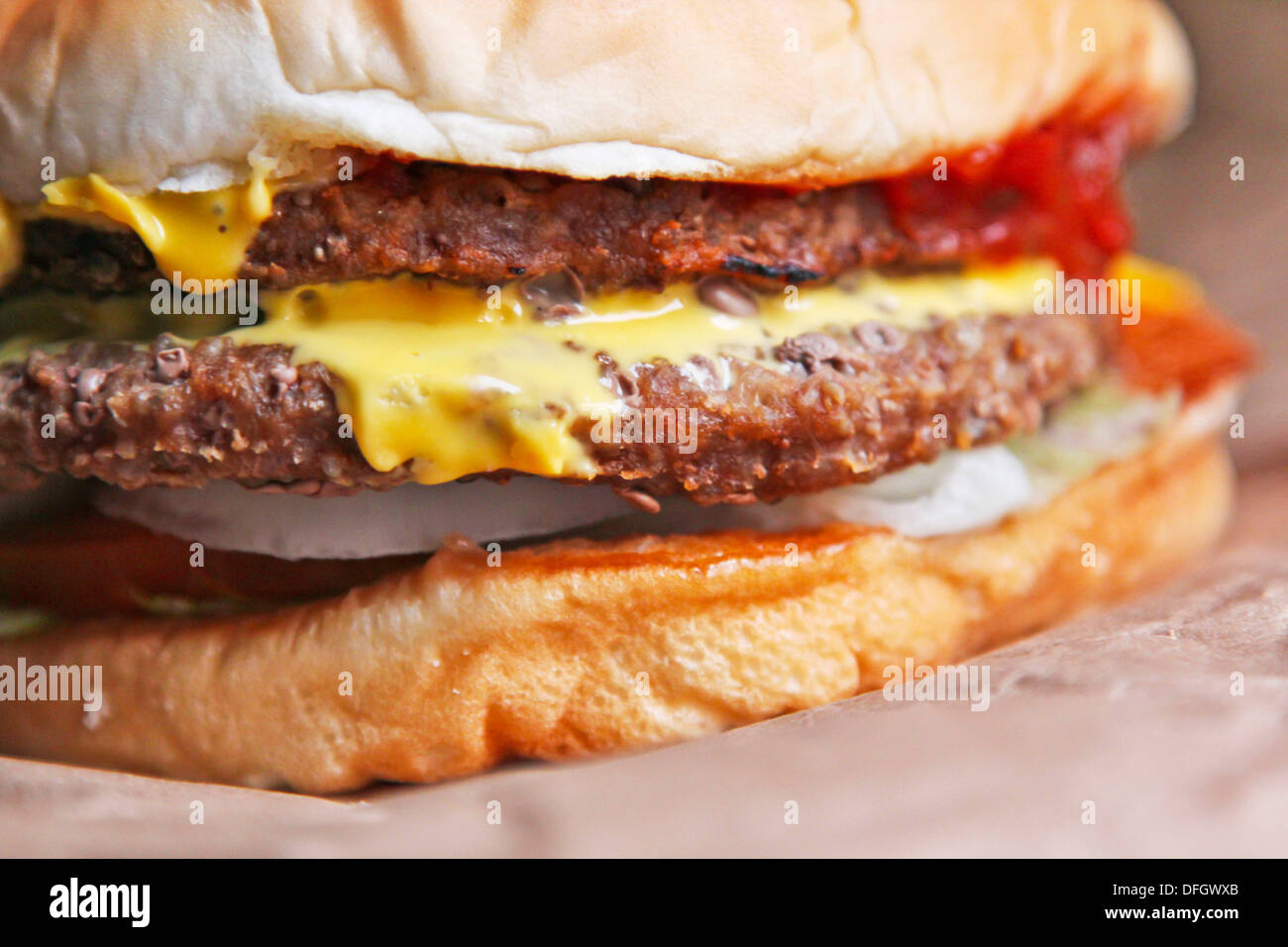 Fast food Beef Sandwich Stock Photo - Alamy
