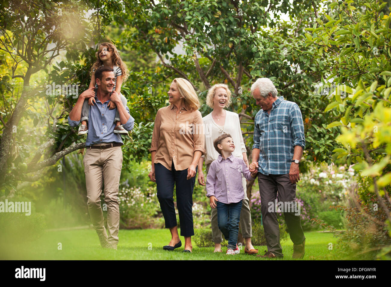 Family Walk In The Park