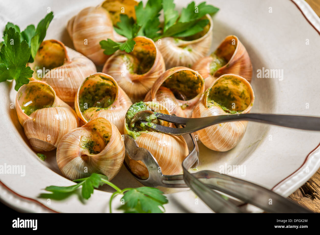 Eating snails france hi-res stock photography and images - Alamy