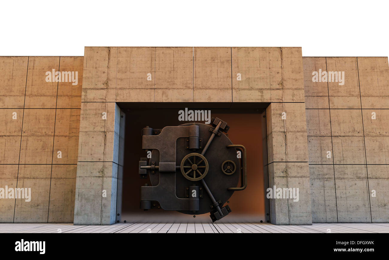bank vault isolated on white background Stock Photo - Alamy