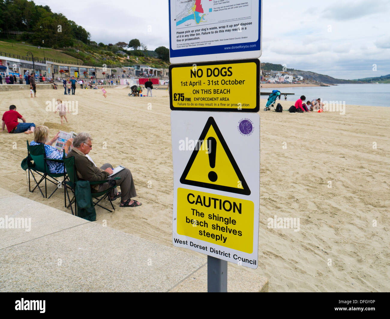Safety sign beach hi-res stock photography and images - Alamy