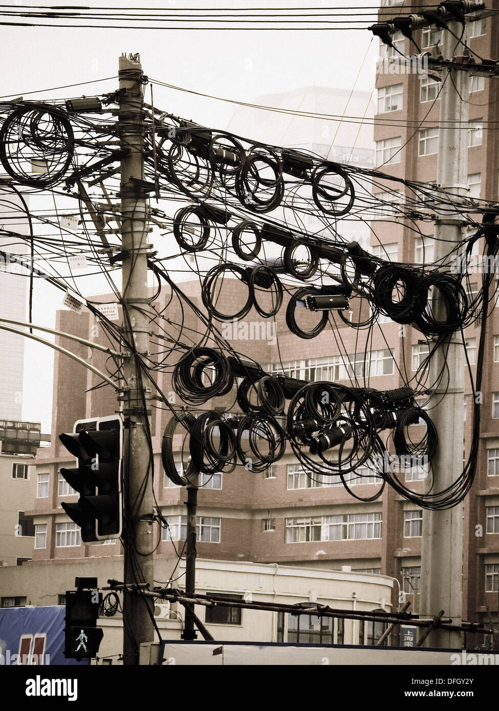 Power lines, China Stock Photo - Alamy