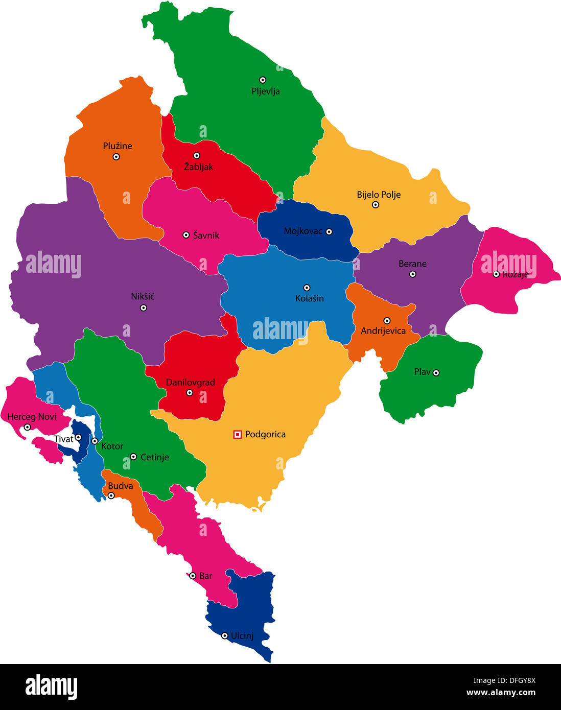 National border to montenegro Cut Out Stock Images & Pictures - Alamy