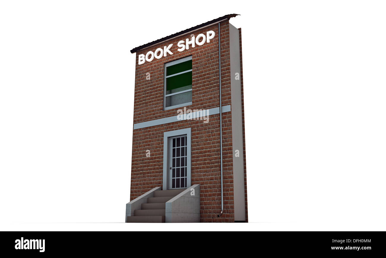 book shop isolated on white background Stock Photo - Alamy