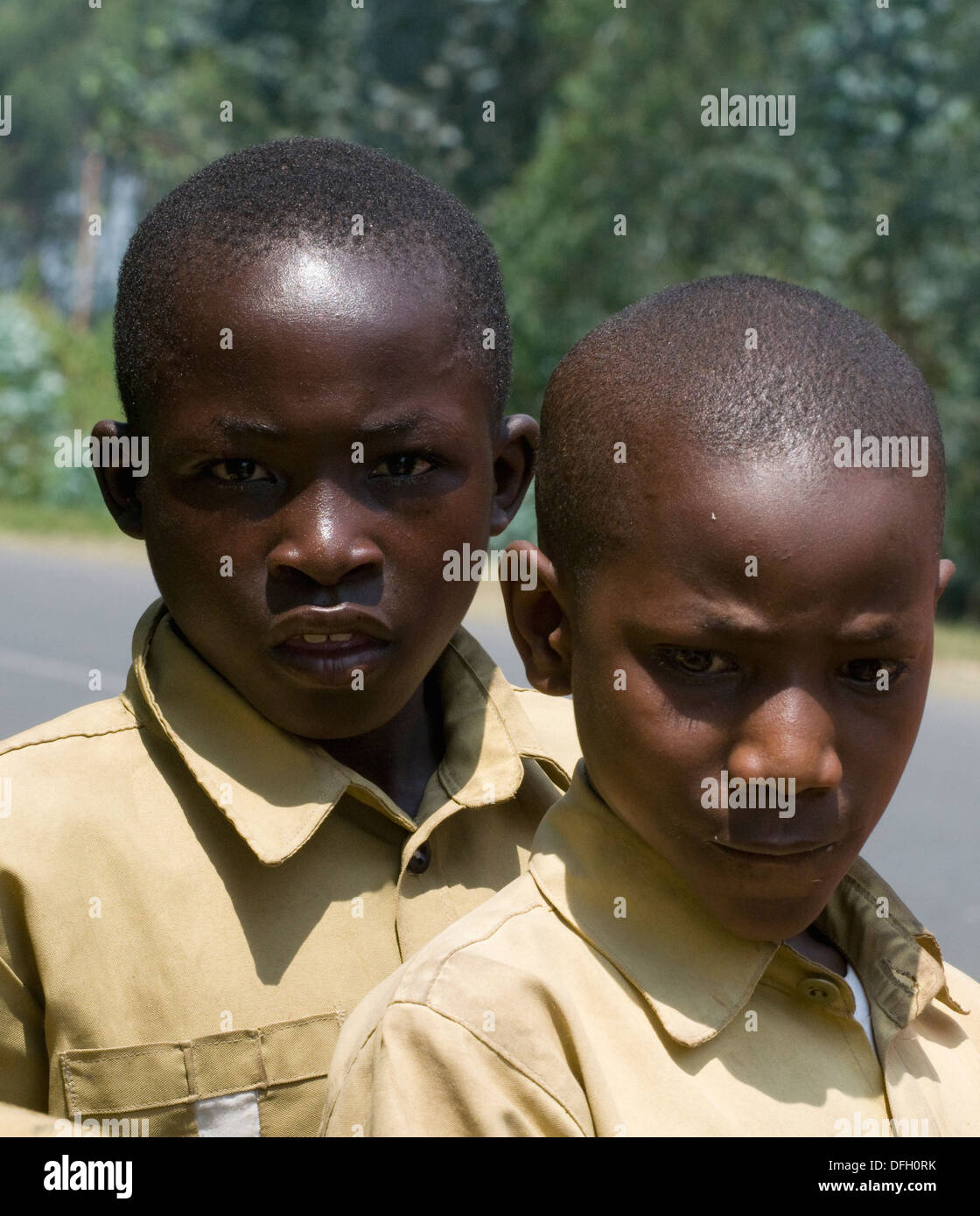 Rwandan boys close up Northern Rwanda Central Africa Stock Photo - Alamy