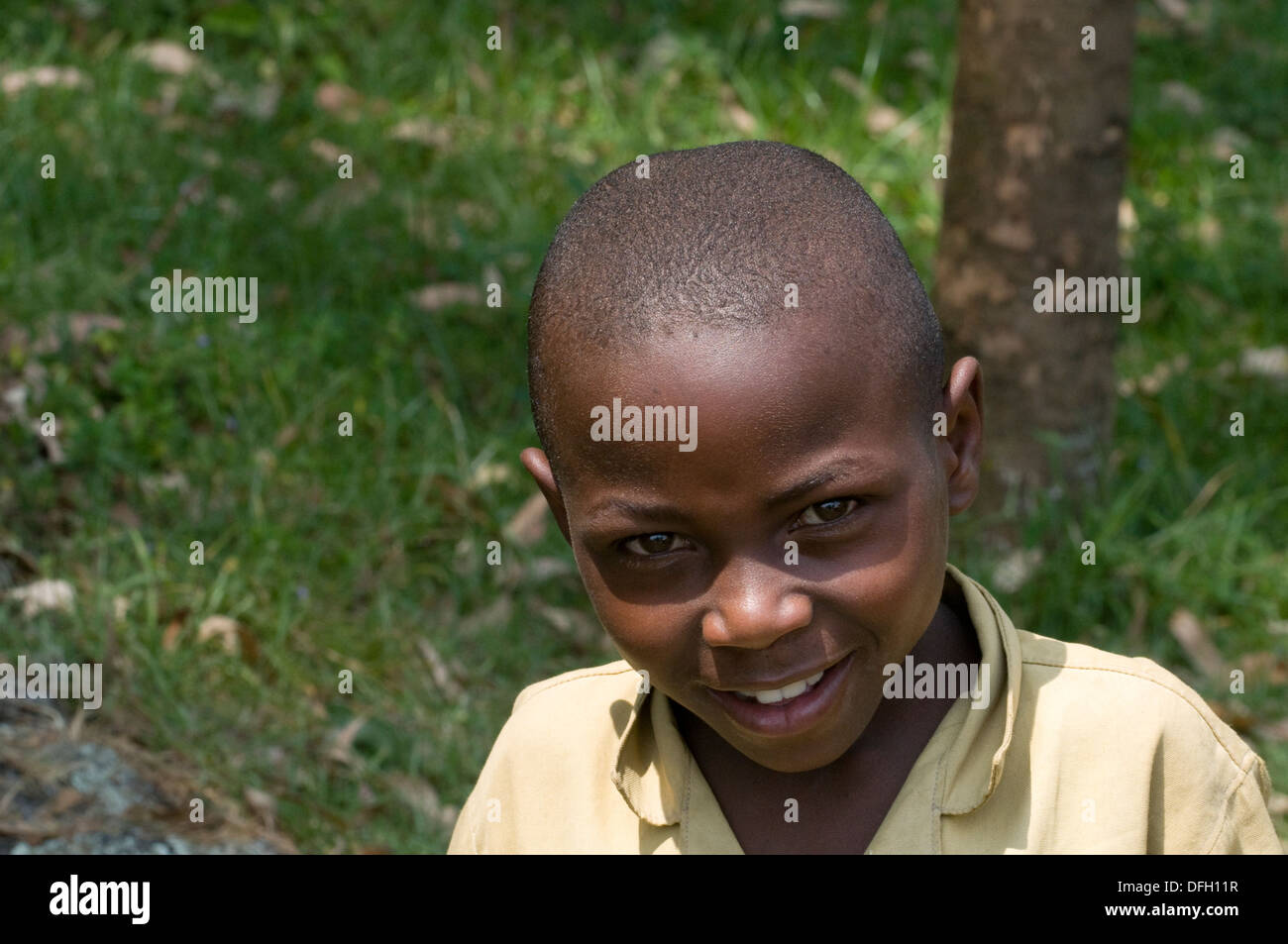 Rwandan boy child close up Northern Rwanda Central Africa Stock Photo ...