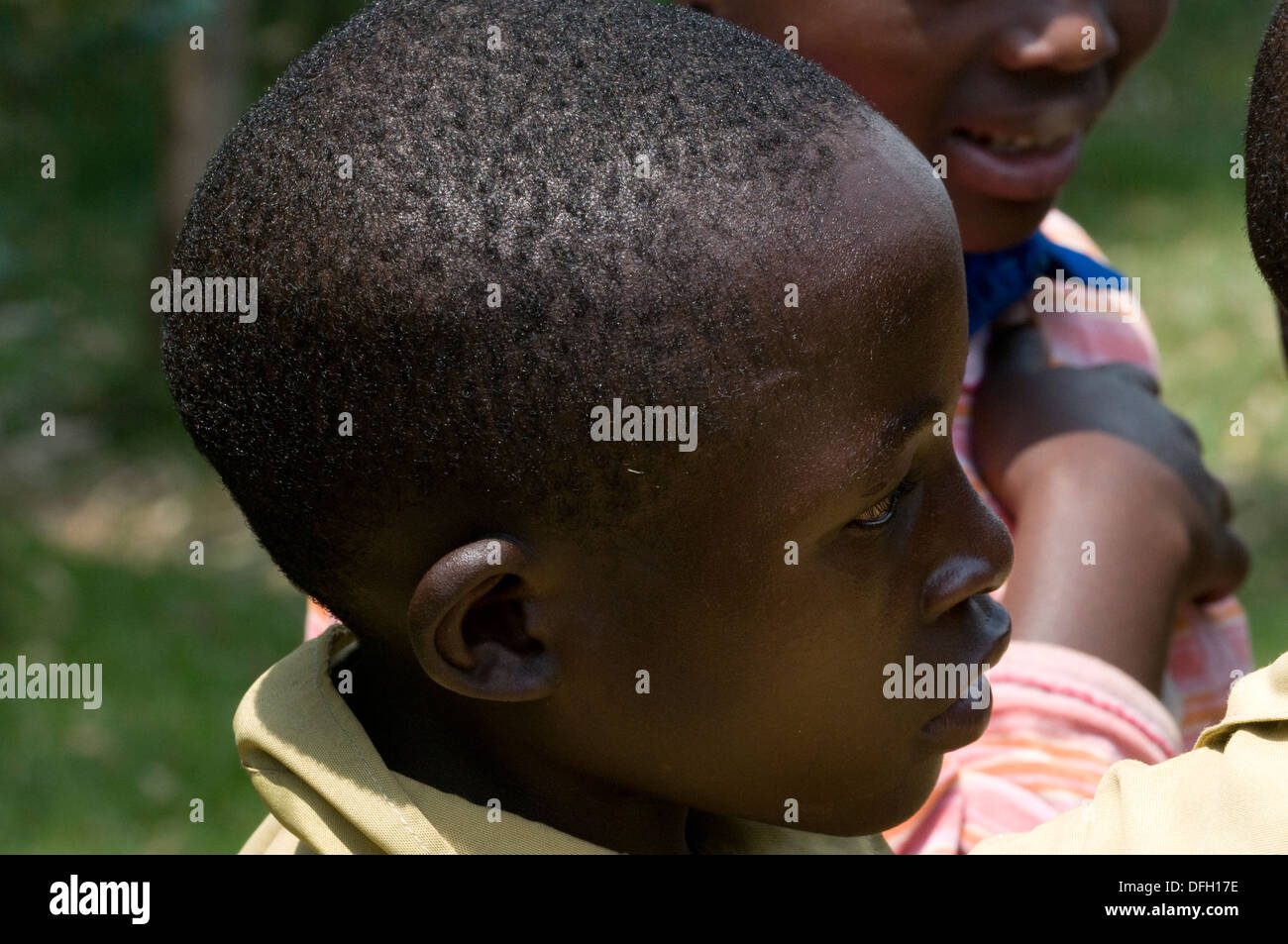 Rwandan boy child close up Northern Rwanda Central Africa Stock Photo ...