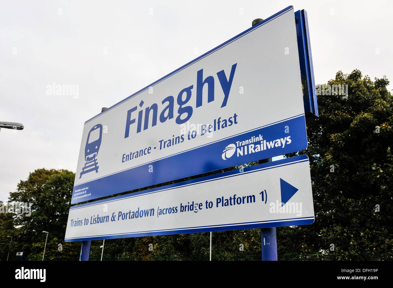 Belfast, Northern Ireland, UK. 4th Oct 2013 - Finaghy Train Station ...