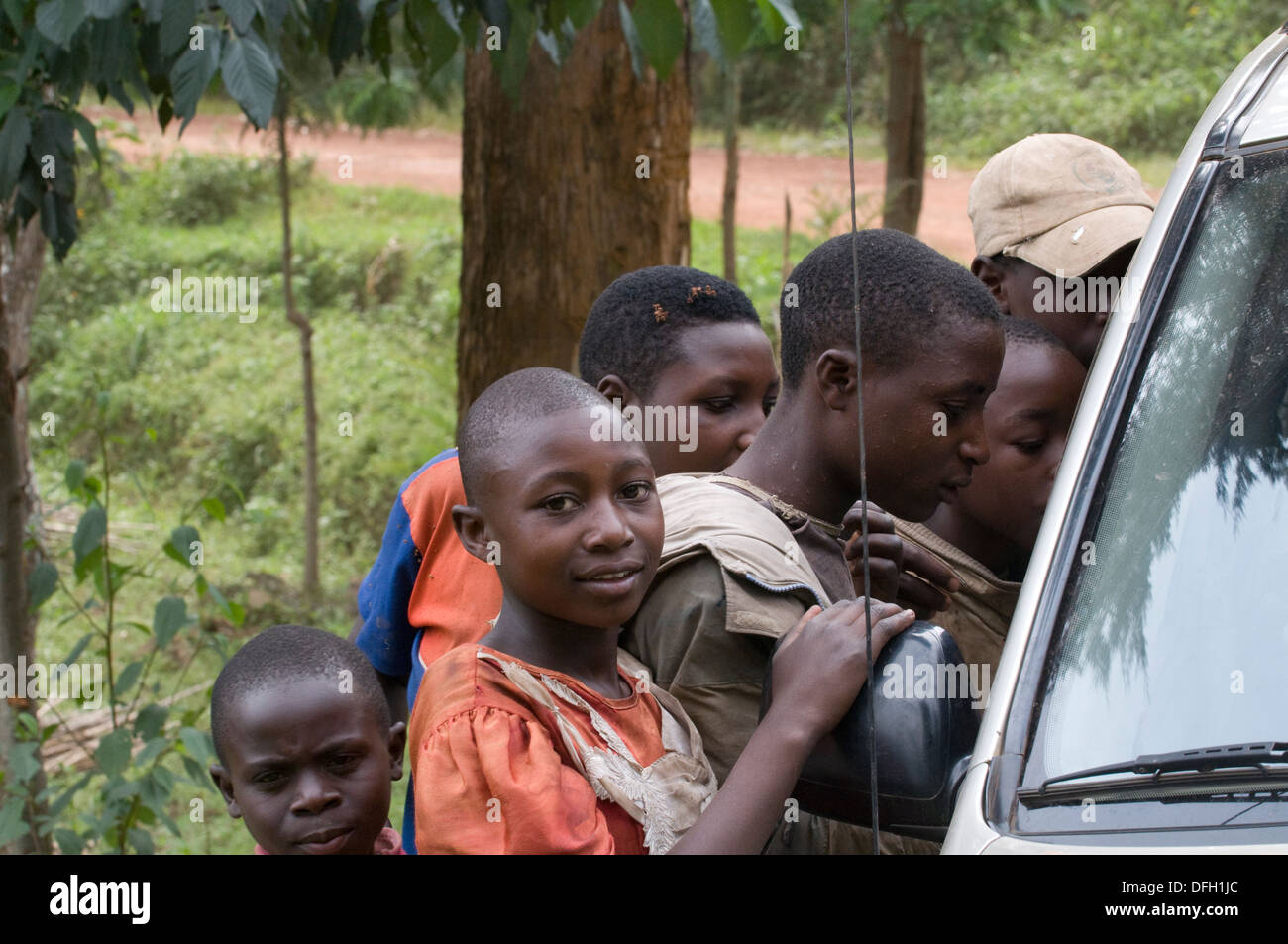 Rwandan girl child warm heartedly smiles with friendship and goodness ...