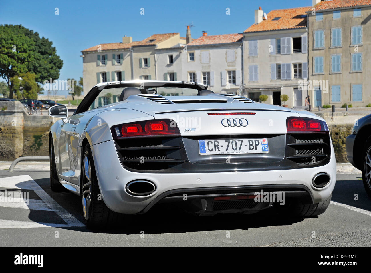 Audi R8 convertible sports car Stock Photo - Alamy