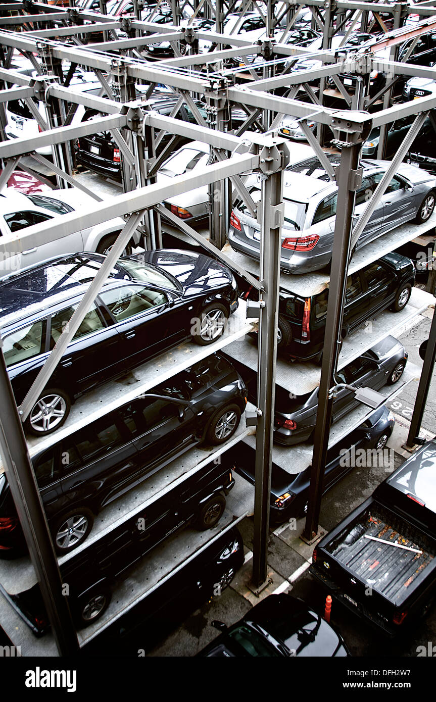 Parking lot viewed from the HIgh Line in New York City Stock Photo - Alamy