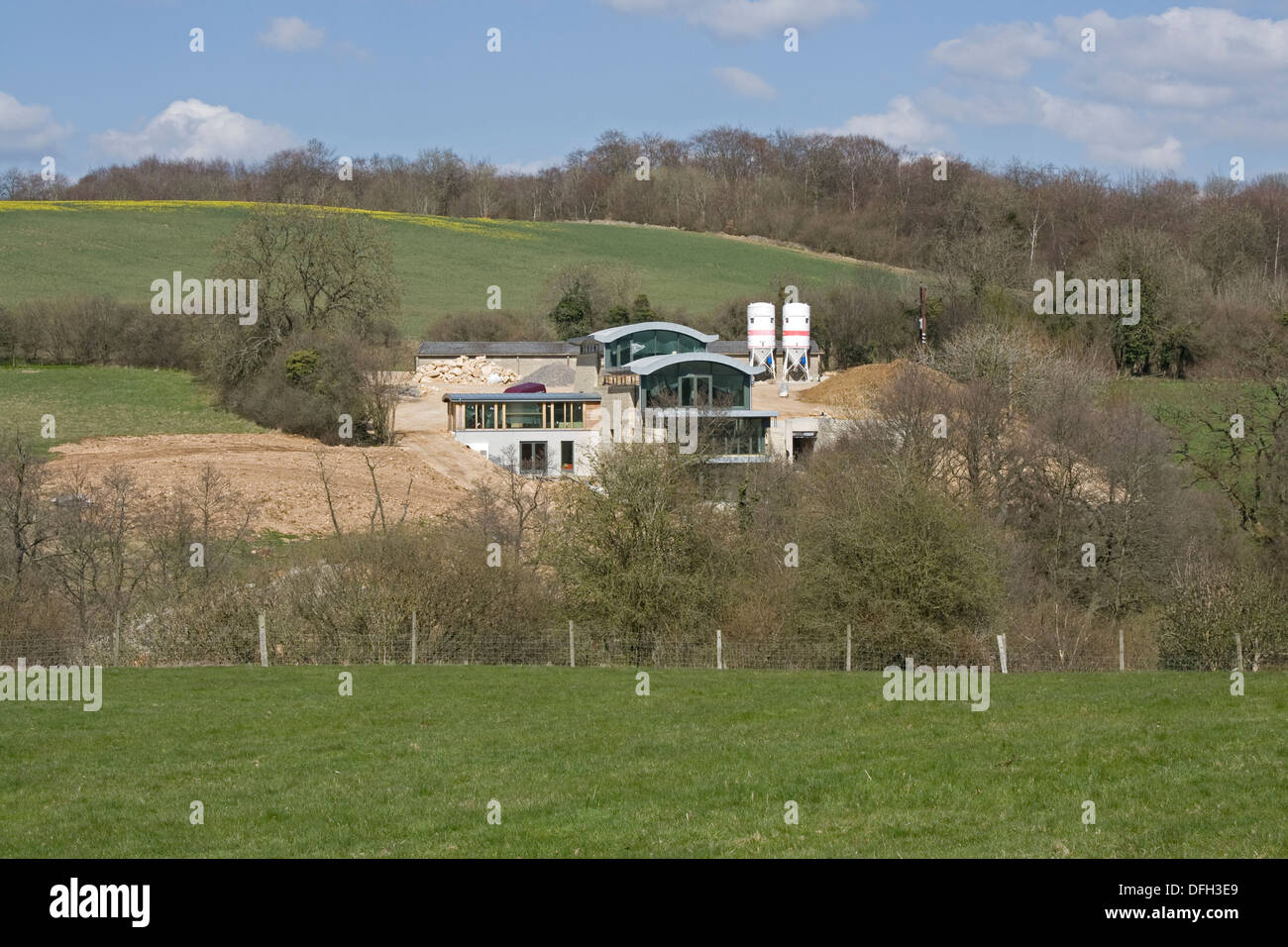Moonstone a very large eco house under construction open Cotswold ...