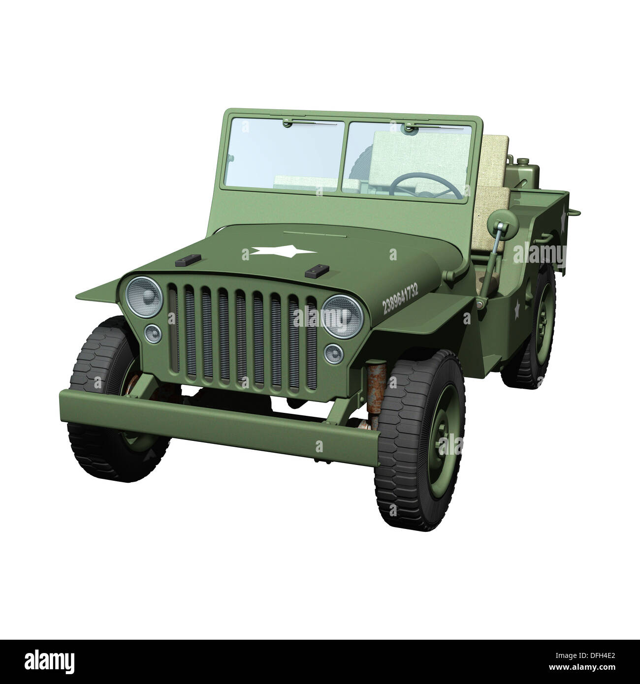 3D digital render of a jeep isolated on white background Stock Photo ...