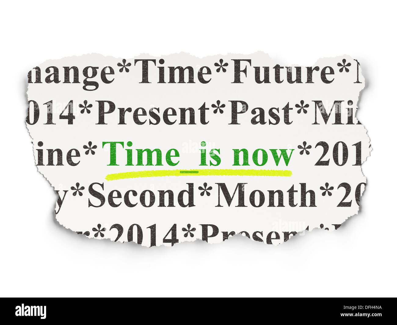 Time concept: Time is Now on Paper background Stock Photo - Alamy