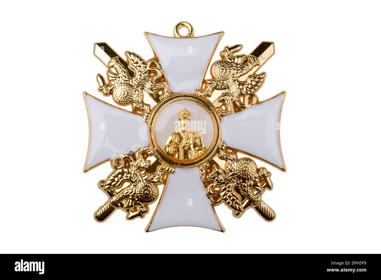 awards of the Russian Empire Badge of the Order of St. Nicholas Stock ...