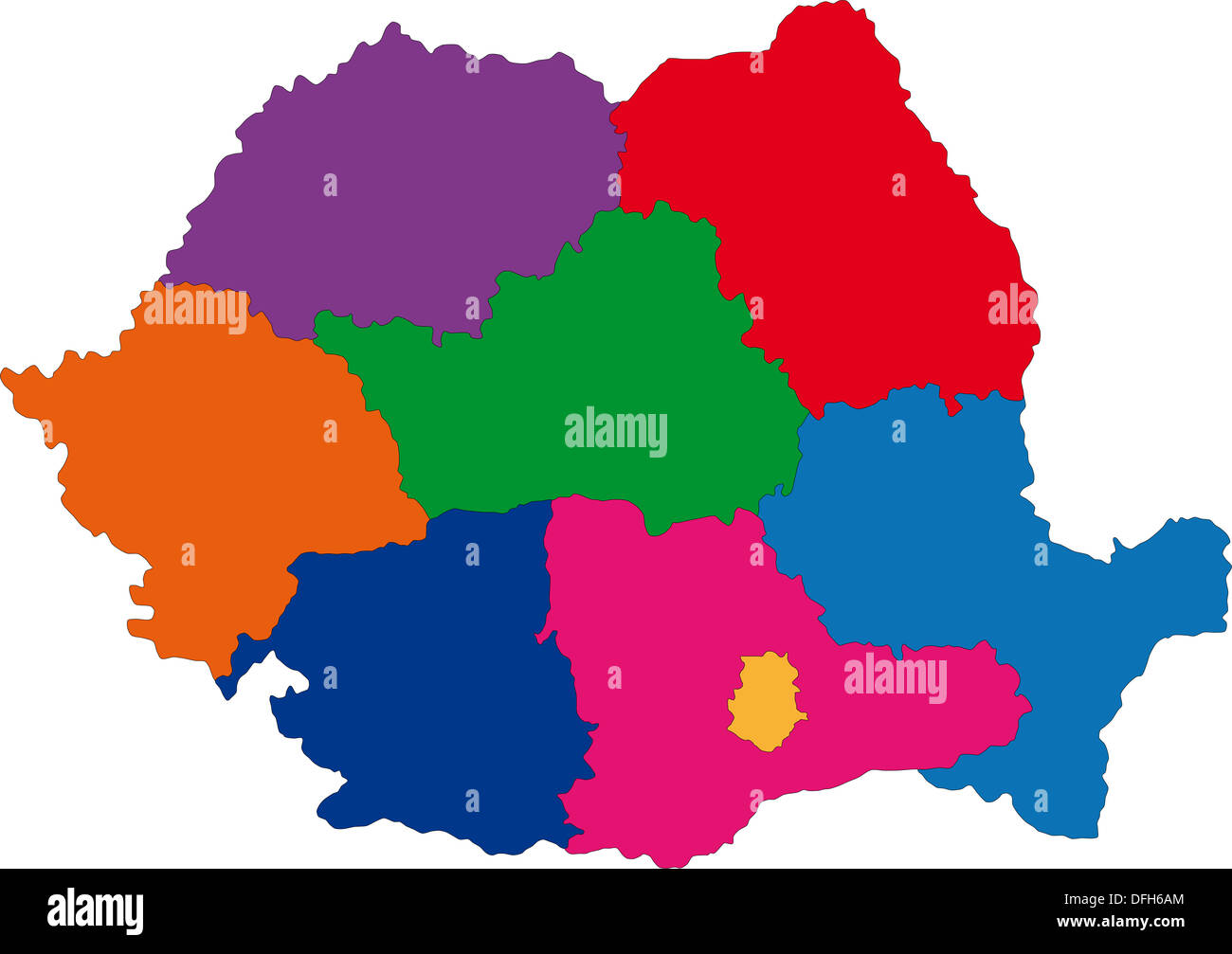 Bucharest outline map hi-res stock photography and images - Alamy