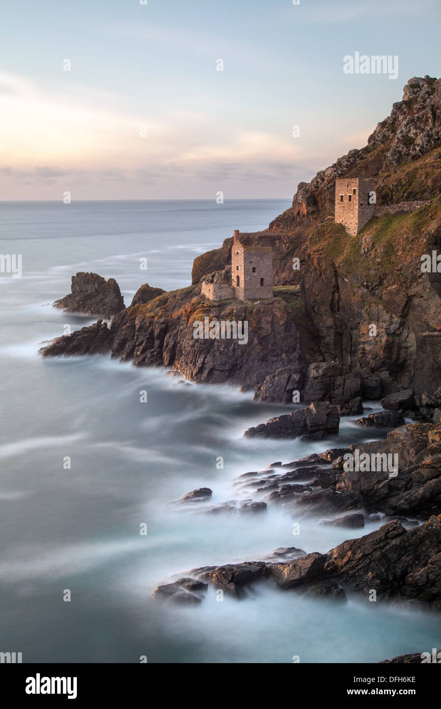 National Trust Botallack Mines Cornwall coast, England, UK Stock Photo ...
