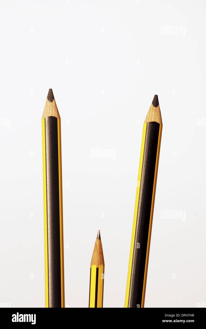 Big pencil, small pencil hi-res stock photography and images - Alamy