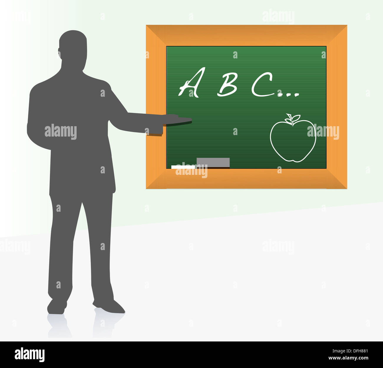 School teacher class illustration Stock Photo - Alamy