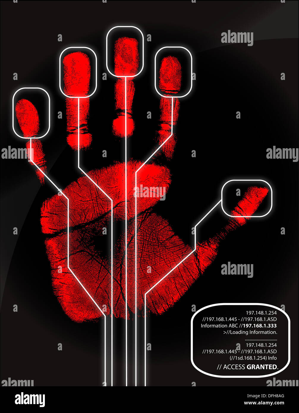 Hand being scanned before access is granted Stock Photo - Alamy