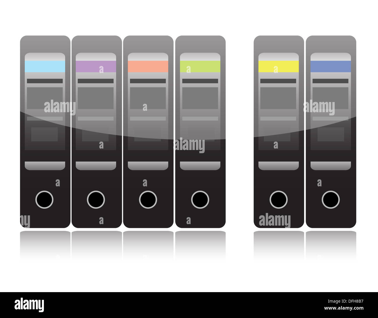 A server room with black servers Stock Photo - Alamy