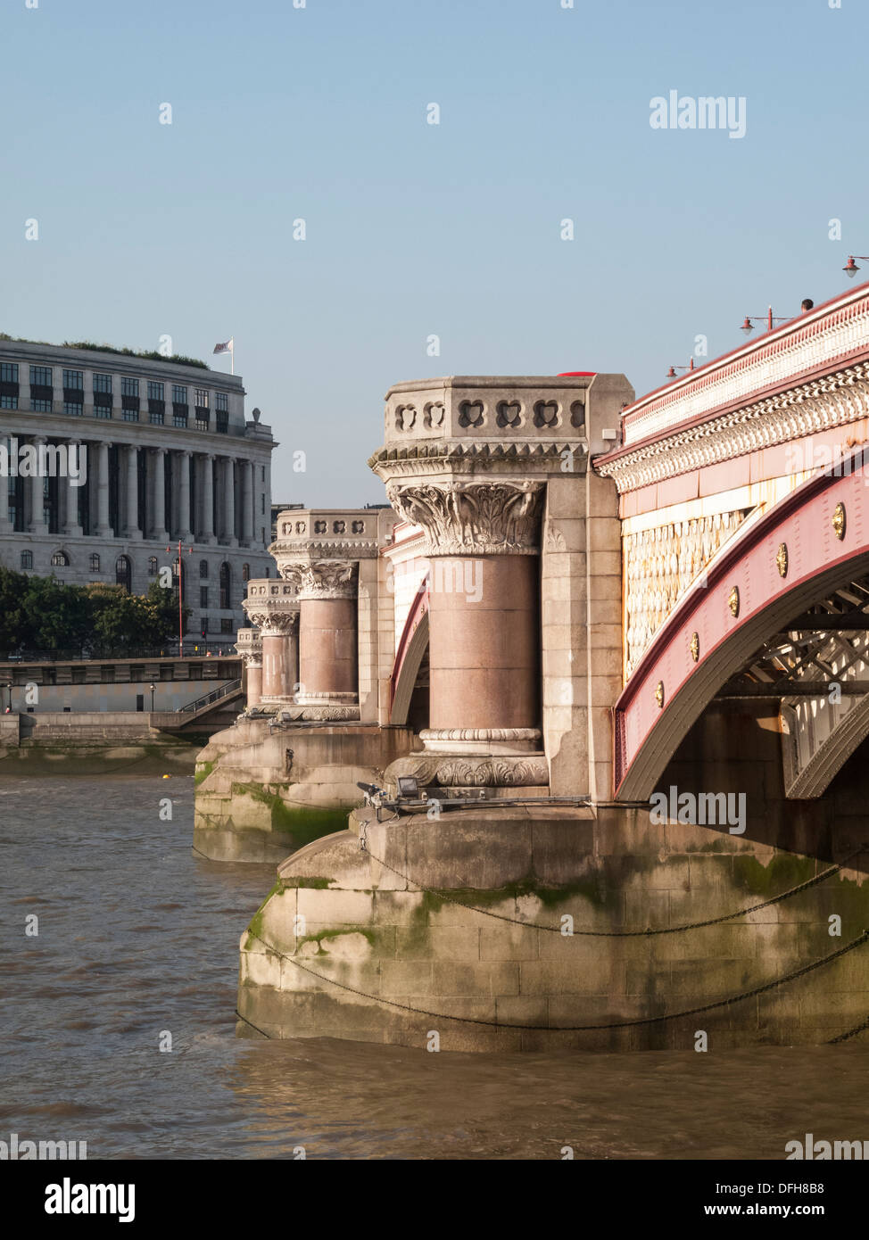 Blackfriars Bridge across the River Thames, in the City of London, UK ...