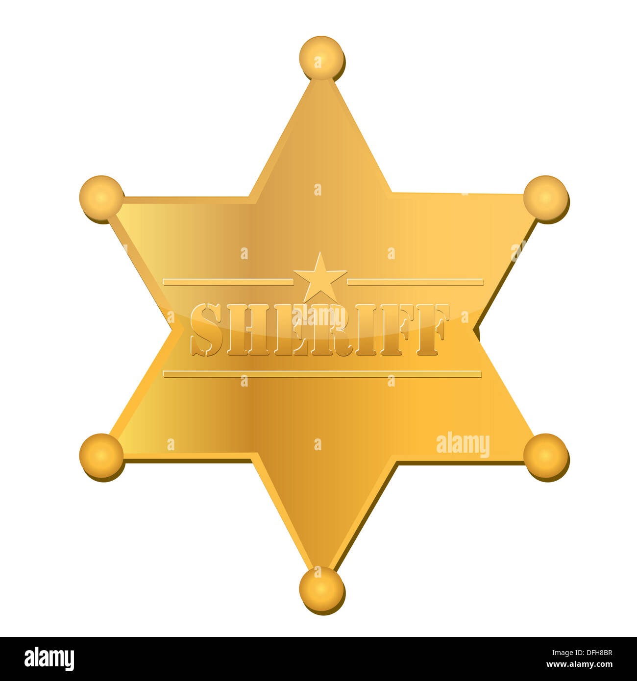 Sheriff star clipart hi-res stock photography and images - Alamy