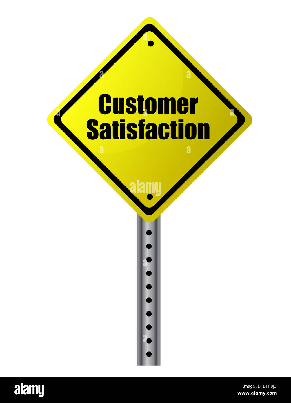 Customer satisfaction posted on a yellow sign. Vector file available ...