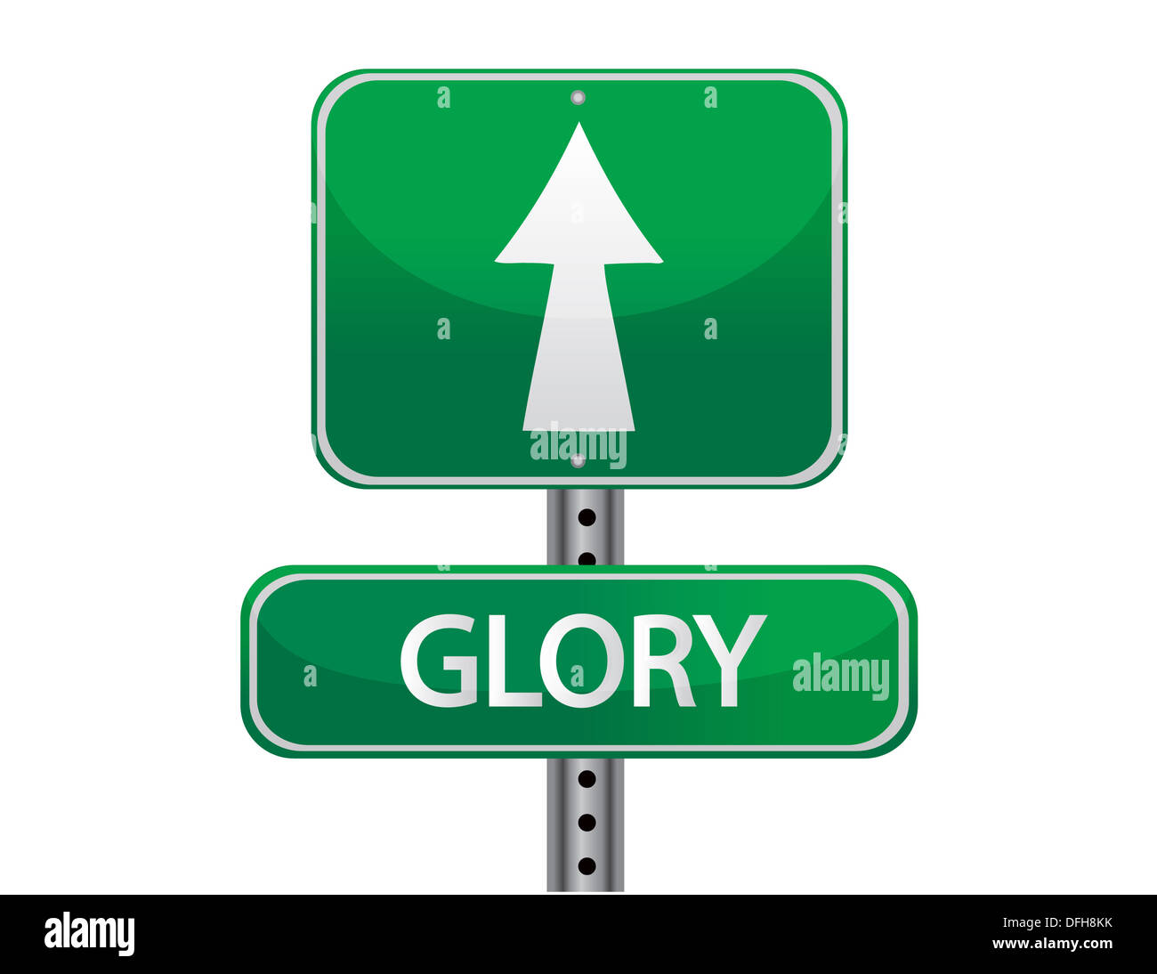glory street sign isolated over a white background Stock Photo - Alamy