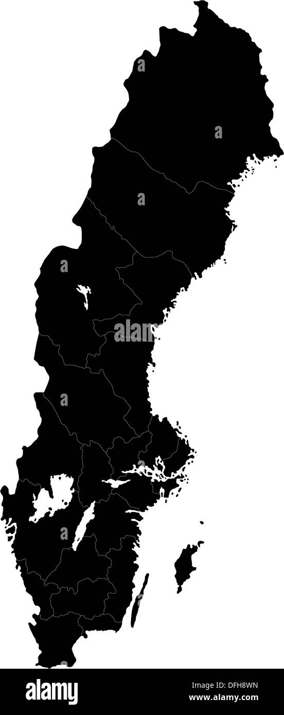 Illustration sweden on political Black and White Stock Photos & Images ...