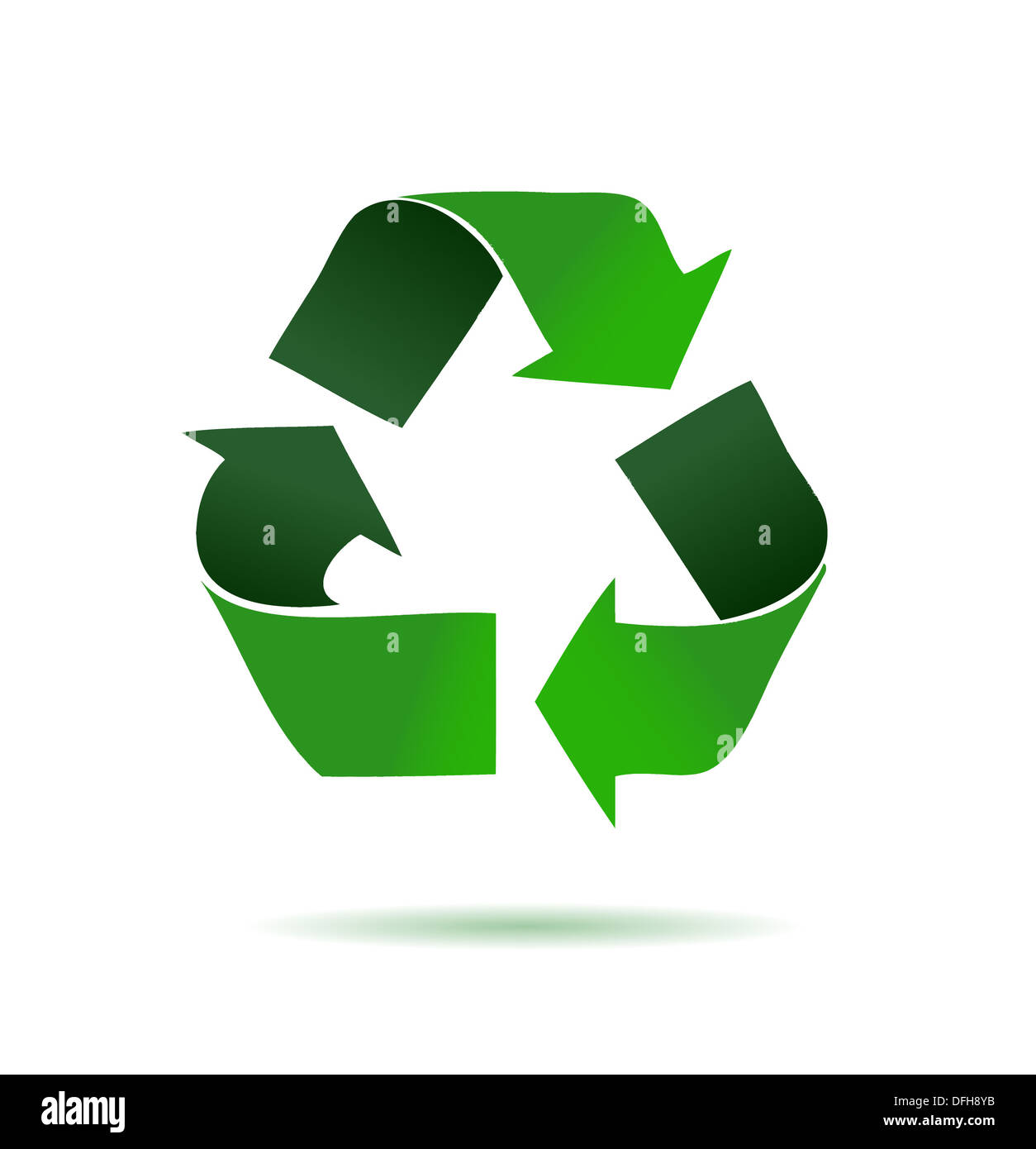 Green recycling logo over a white background. illustration design Stock ...