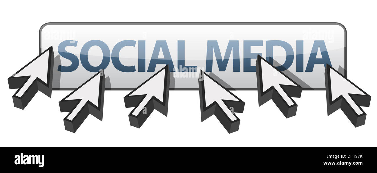 multiple cursors around social media button Stock Photo - Alamy multiple cursors around social media button Stock Photo - Alamy