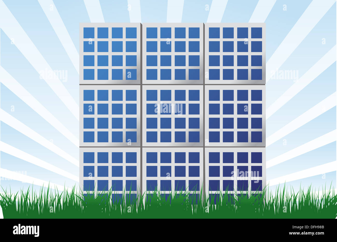 Solar panel illustration background design Stock Photo - Alamy