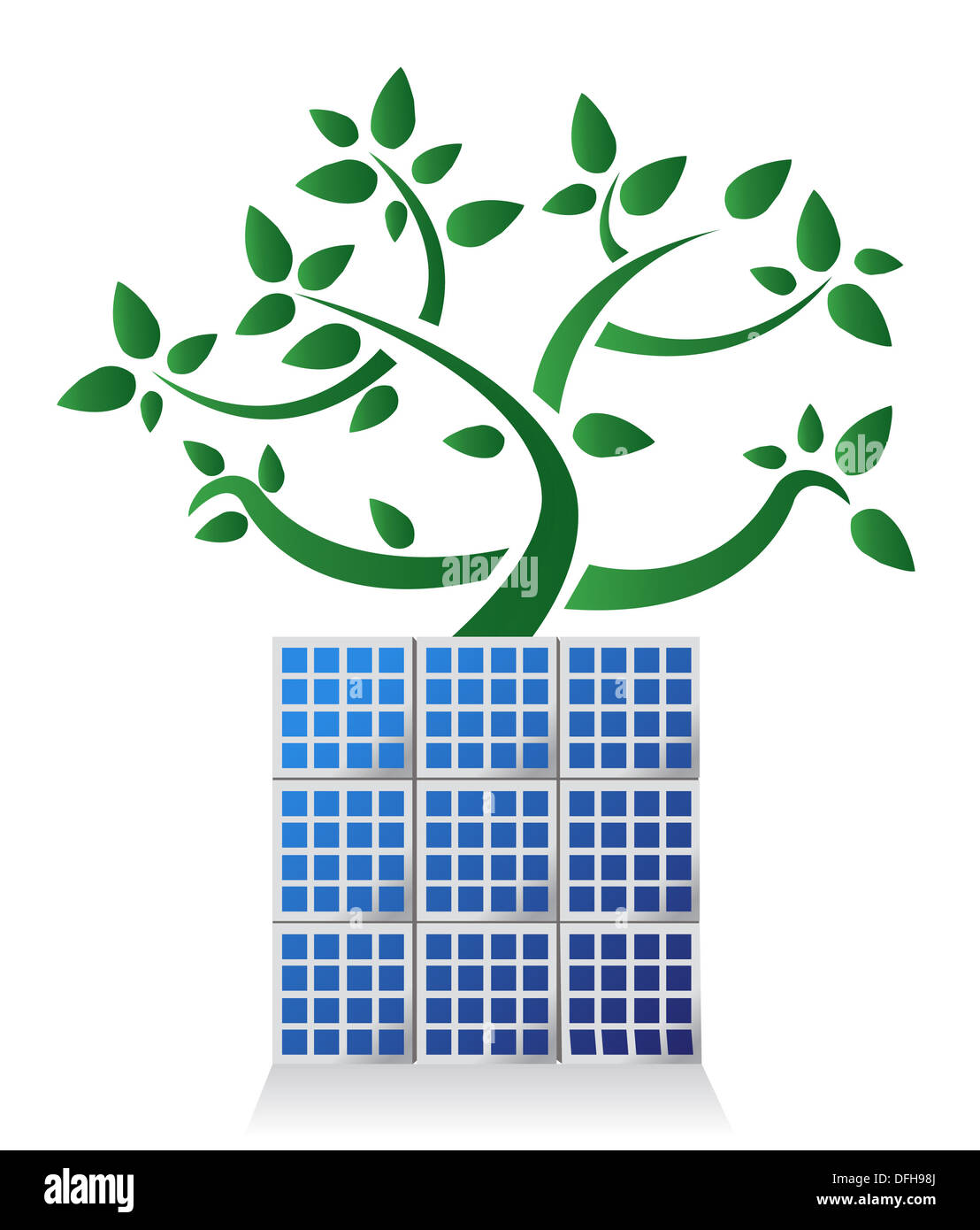 Solar panel plant illustration design , on white background Stock Photo ...