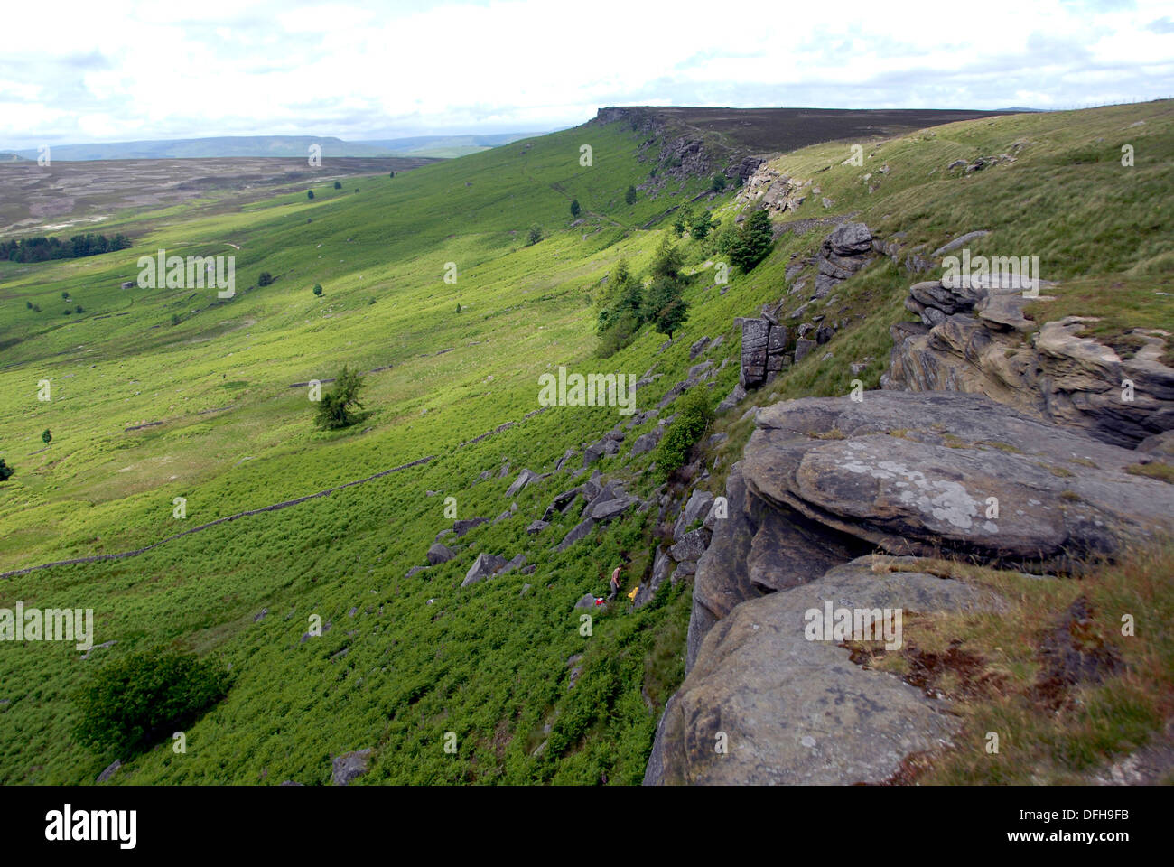 Stanage Edge in Derbyshire Peak District National Park. England UK ...