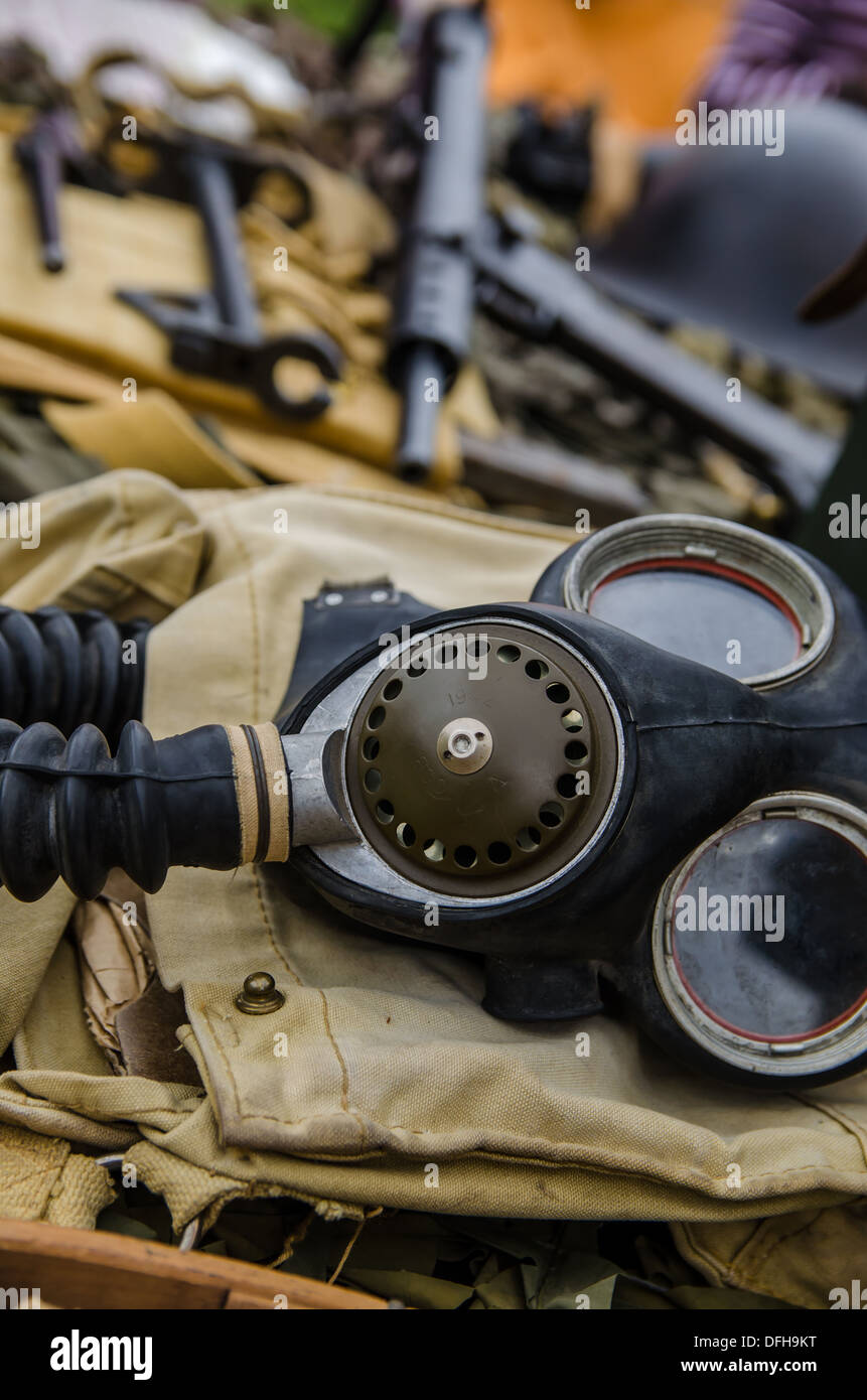 Old Army gas mask Stock Photo - Alamy