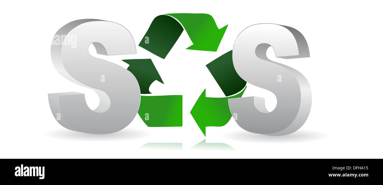 SOS Protect the World from pollution. vector illustration / Recycle ...