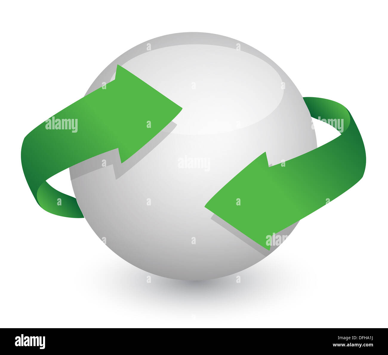 shiny sphere and arrow illustration design over white Stock Photo - Alamy